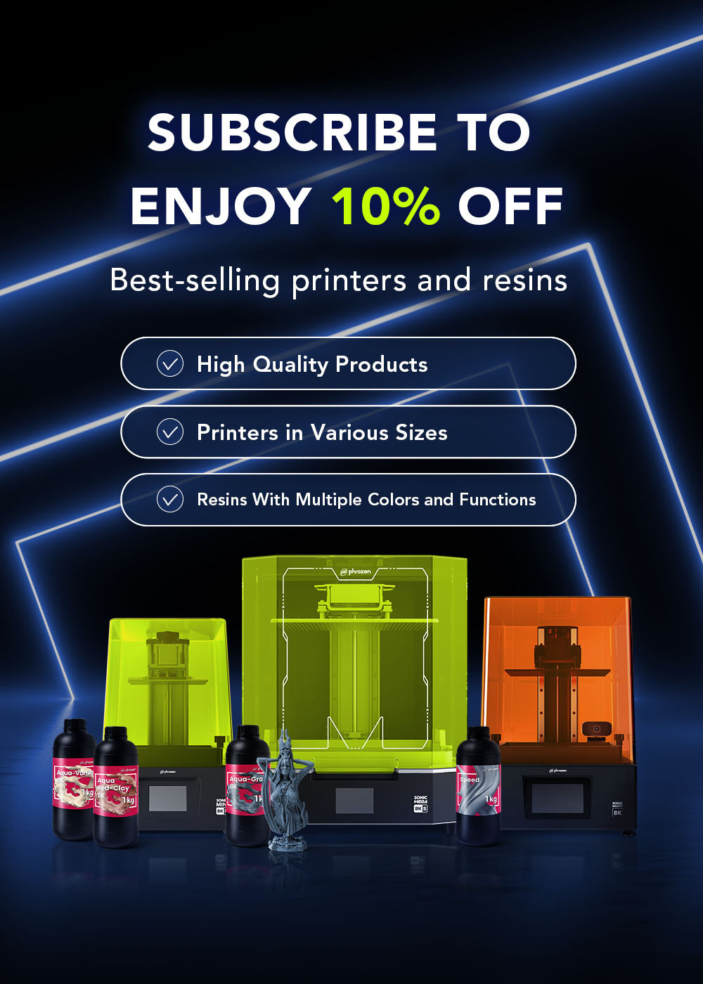 Email Subscribe | Phrozen Technology: Resin 3D Printer Manufacturer